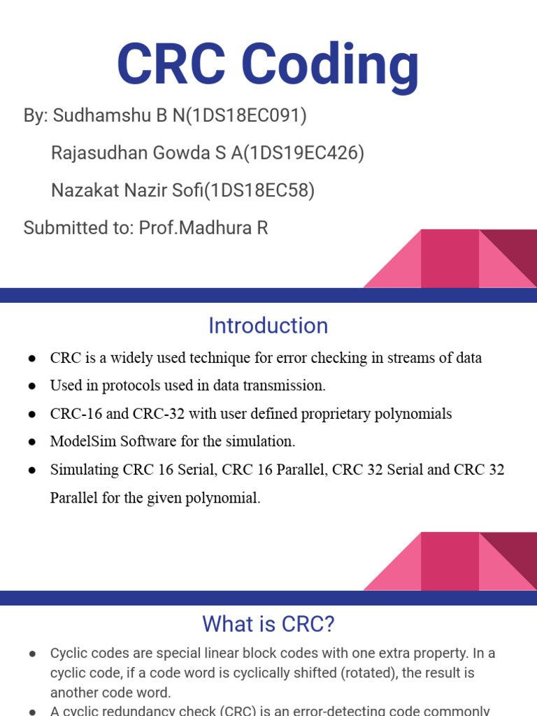 CRC Coding | Download Free PDF | Computing | Computer Networking