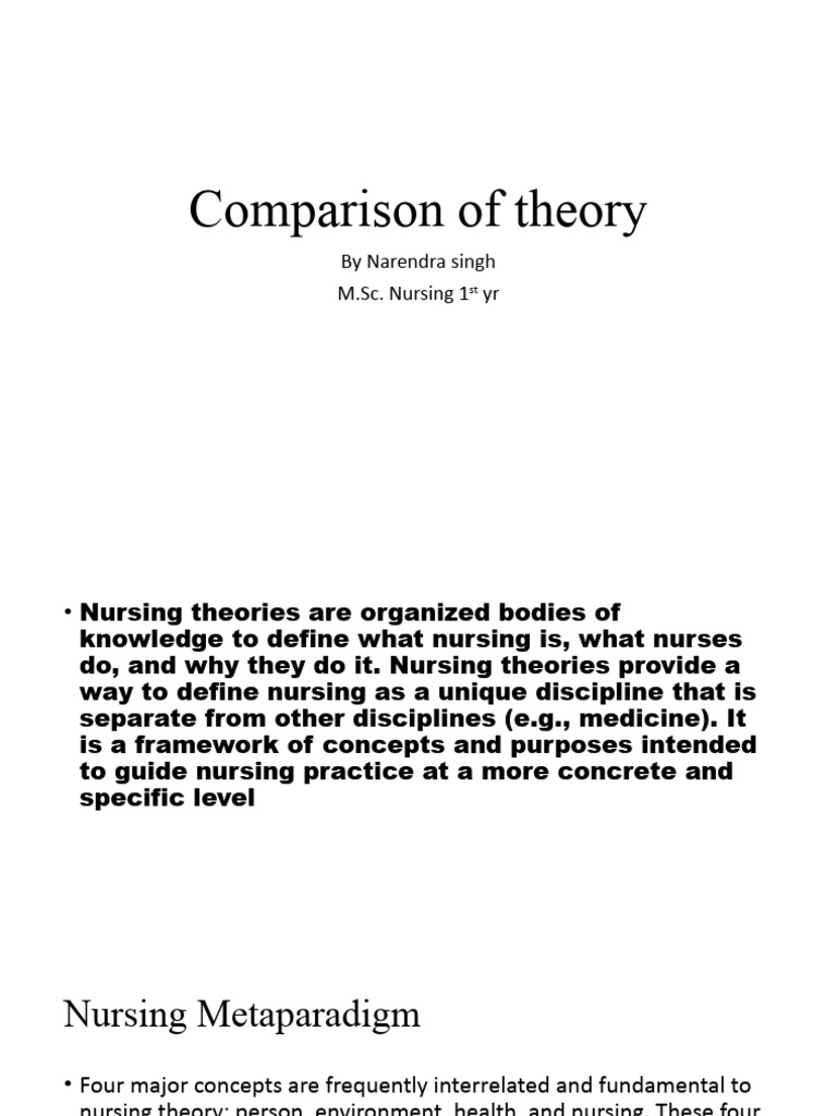 Nursing Theory Comparison Guide | PDF