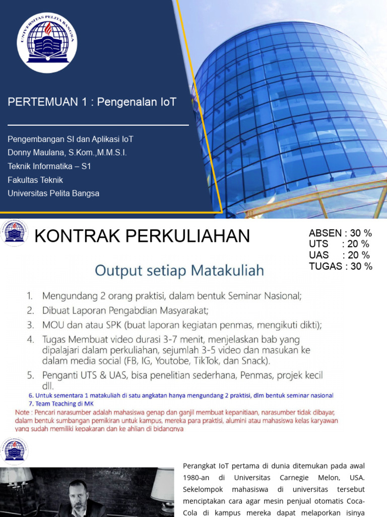 Revisi-Pengembangan Sistem Informasi Dan Aplikasi IoT - 13 - Pengenalan - IoT | PDF