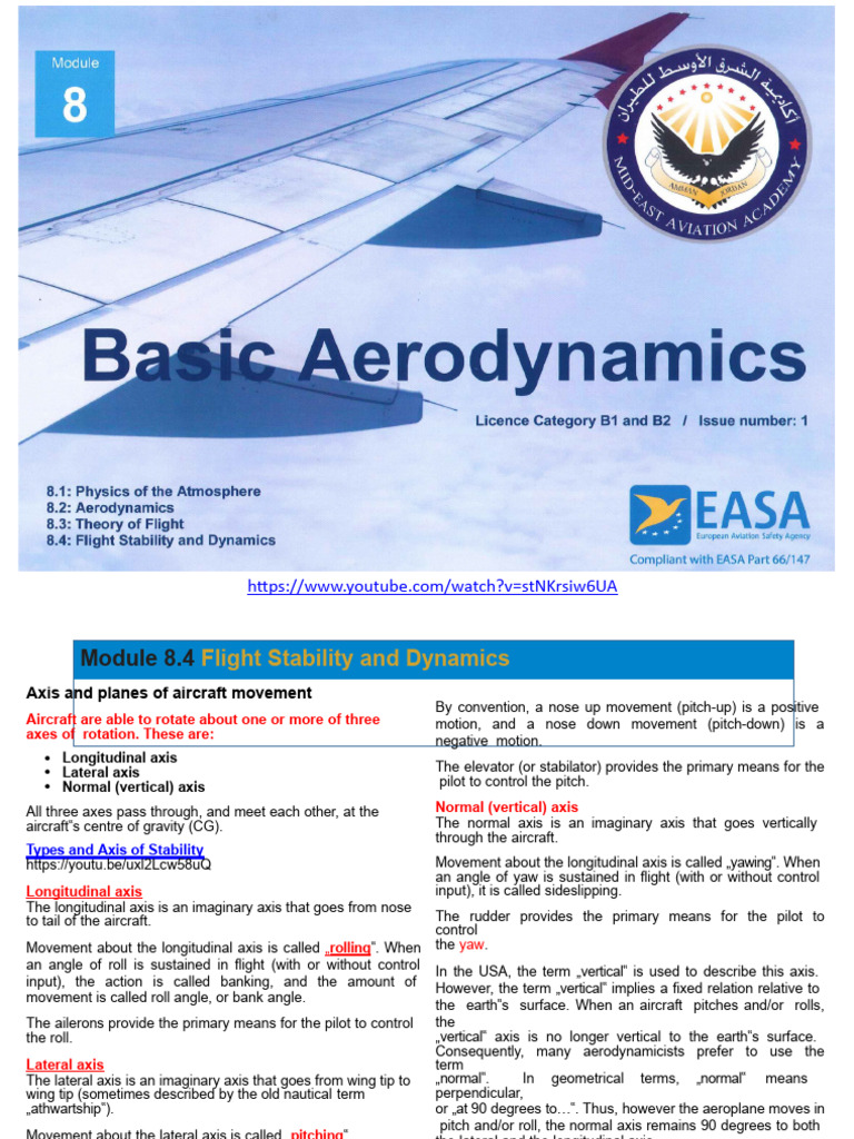 8-4 Flight Stability and Dynamics - B1 B2 | Download Free PDF | Flight ...