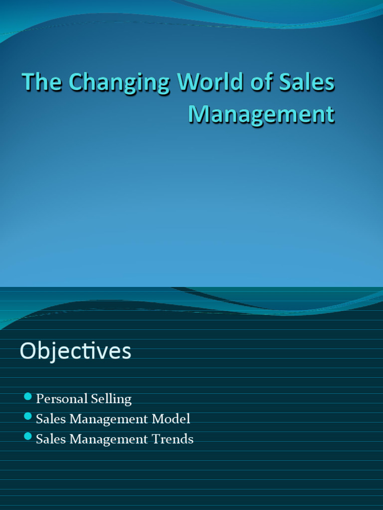 Sales Management Overview | PDF | Marketing | Sales