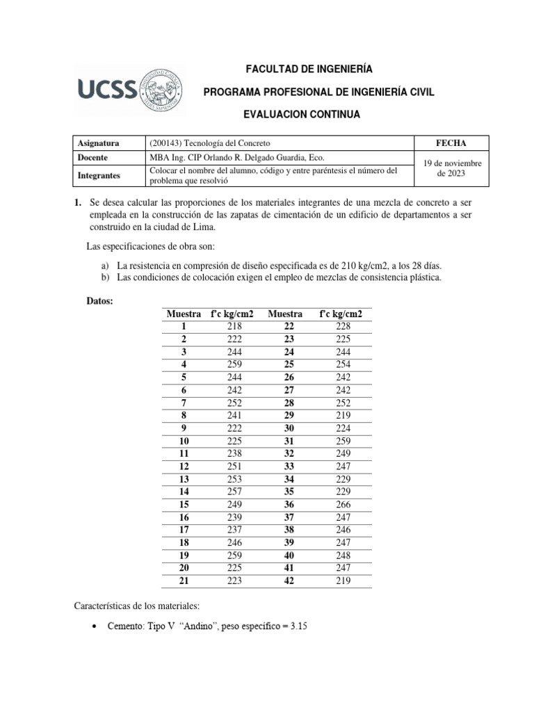 EVAL CONTINUA TCo | PDF | Hormigón | Albañilería EVAL CONTINUA TCo | PDF | Hormigón | Albañilería