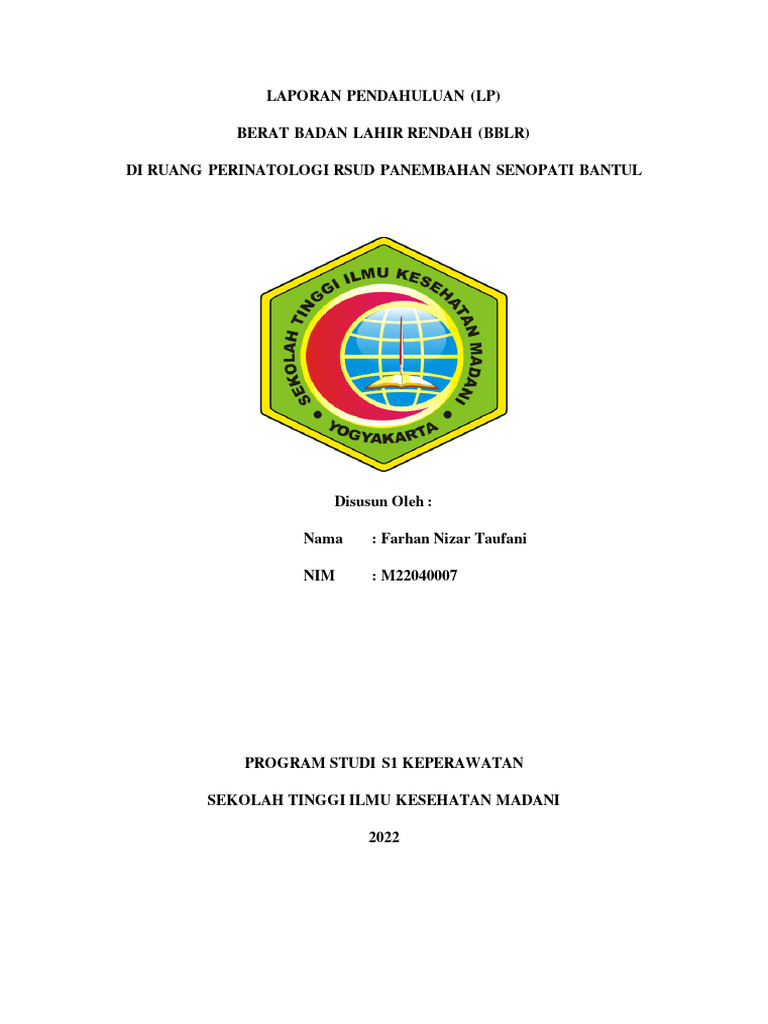 Laporan BBLR di RS Bantul | PDF | Kesehatan Holistik | Sains & Matematika
