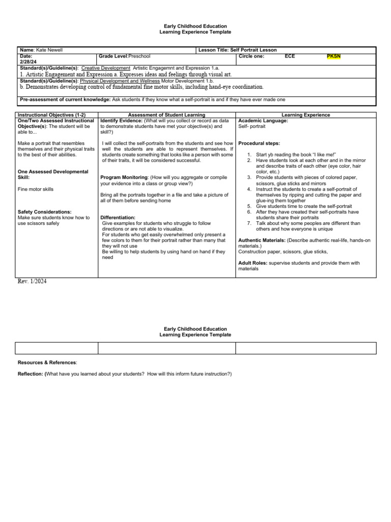 edt 317 visual arts lesson plan | PDF | Neuroscience | Cognition
