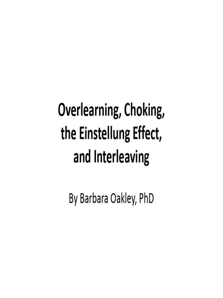 Overlearning-Choking-Einstellung-Chunking-And-Interleaving Overlearning ...