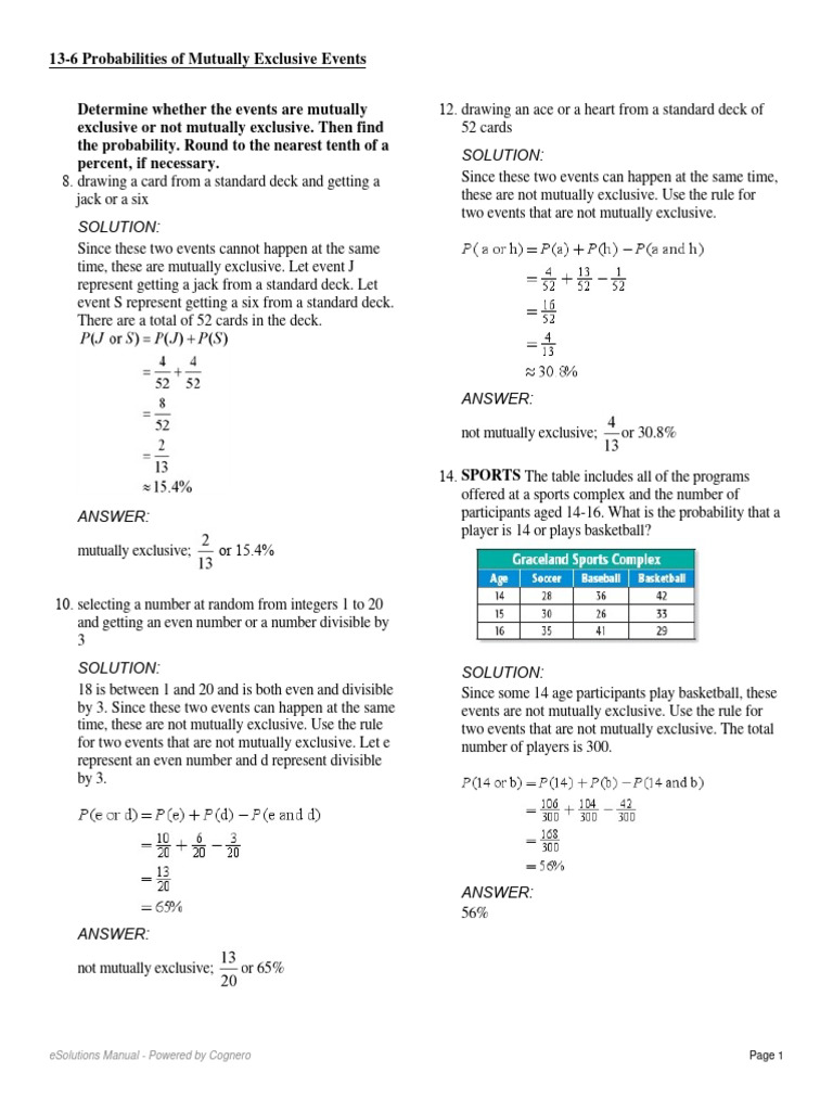 Mutually Exclusive Events Explained | PDF | Probability | Rectangle