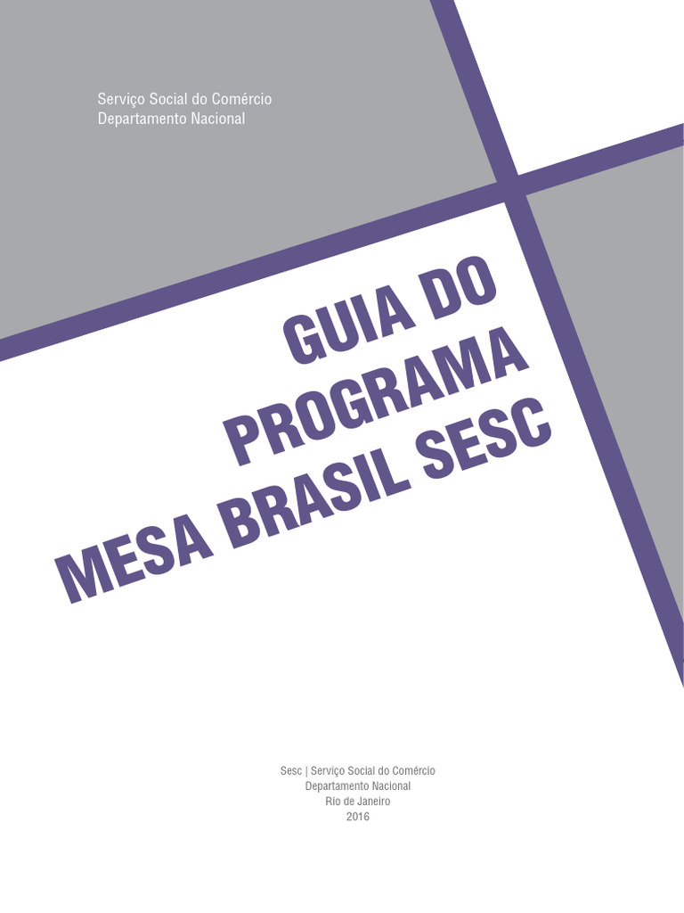 Guia do Programa Mesa Brasil Sesc | PDF | Sociologia | Economia
