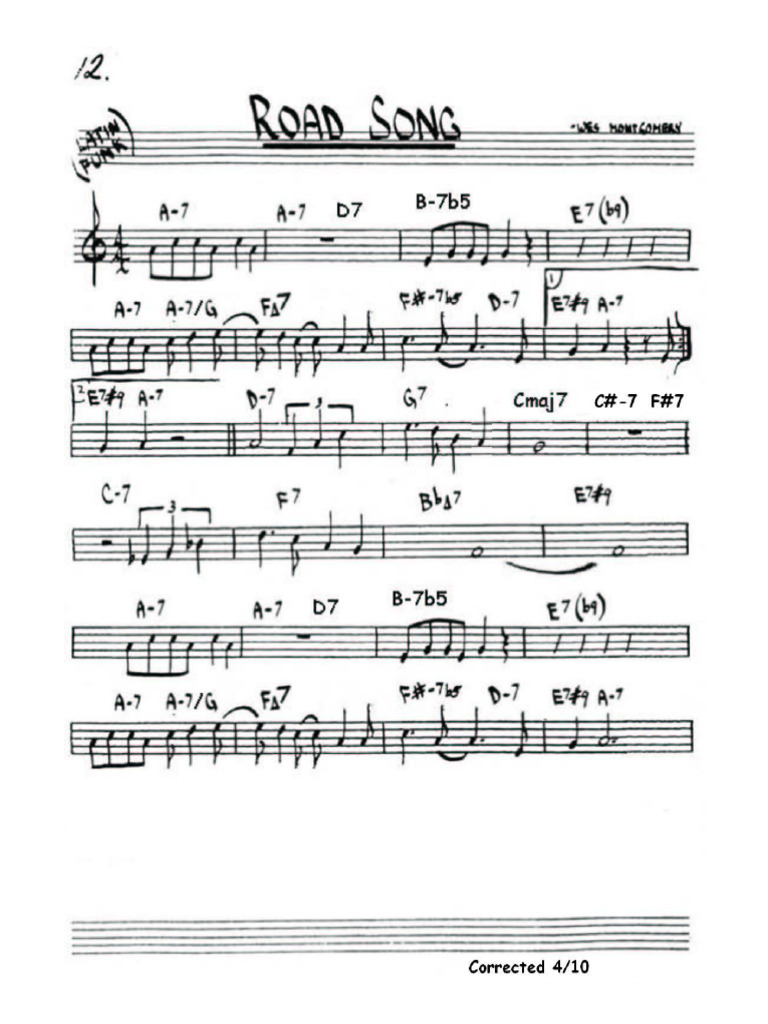 Road Song (BB) | PDF