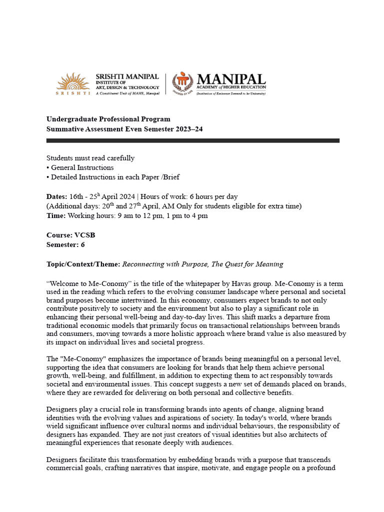 VCSB YR 3 - Introduction - Sem 6 | PDF | Brand | Communication