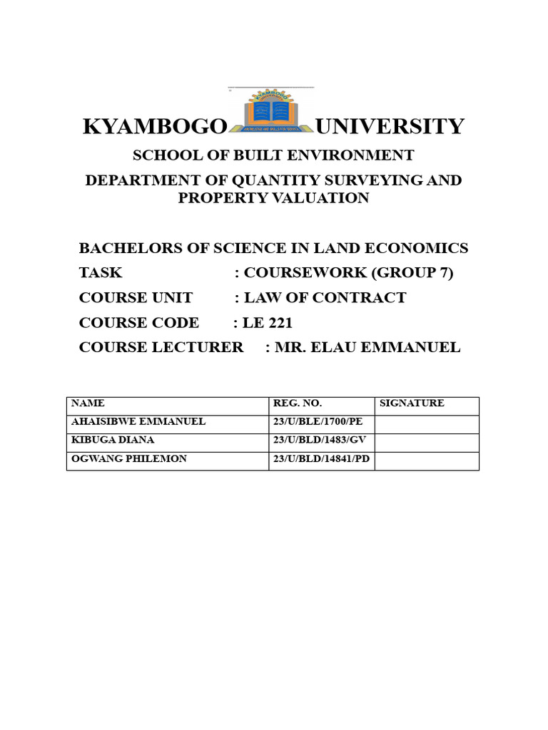 Okello | PDF | Offer And Acceptance | Consideration