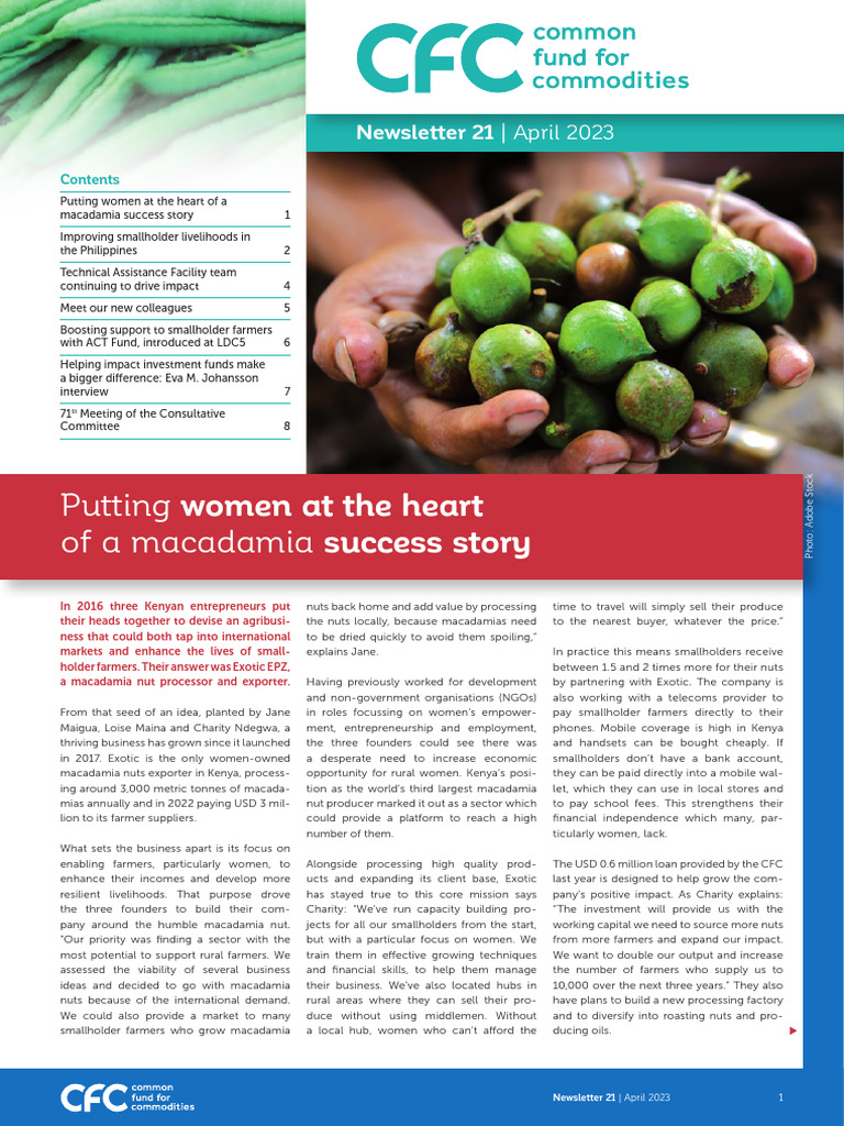 Women Empowering Macadamia Farmers | PDF | Smallholding | Cocoa Bean