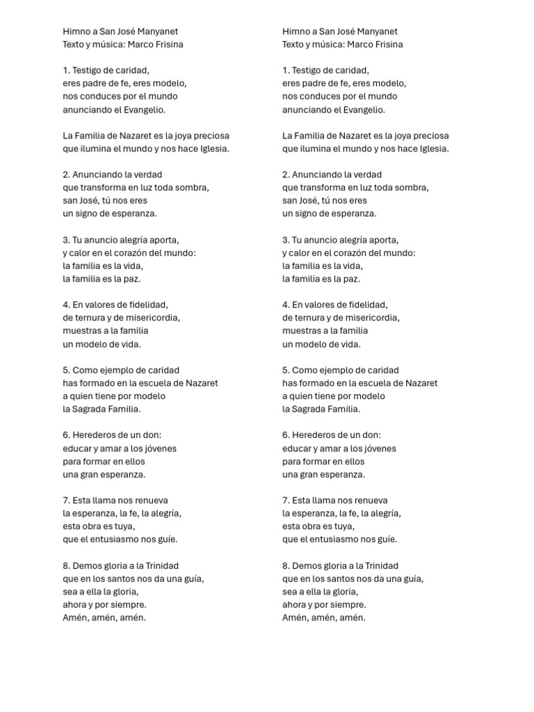 Himno a San José Manyanet | PDF