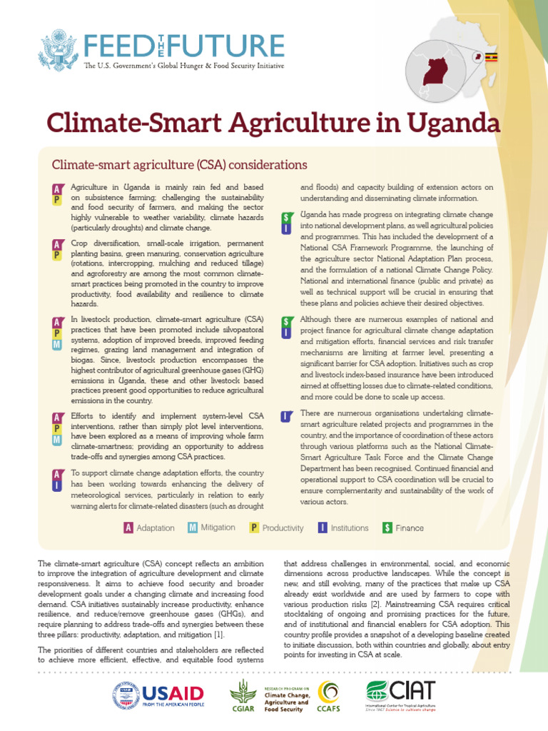 UGANDA CSA Profile | PDF | Agriculture | Climate Change Mitigation