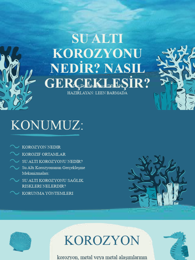 Su Alti Korozyonu Nedi̇r Nasil Gerçekleşi̇r | PDF