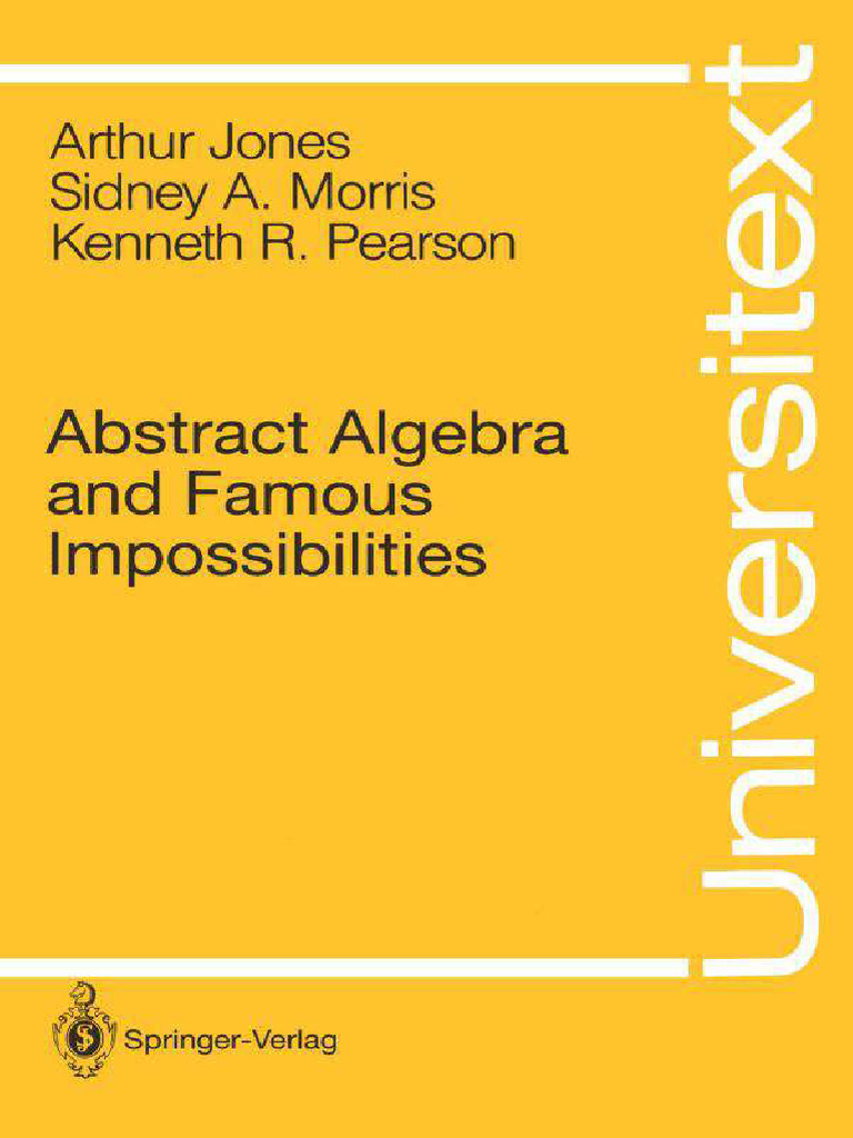 Abstract Algebra Jones, Morris & Pearson | PDF | Field (Mathematics ...