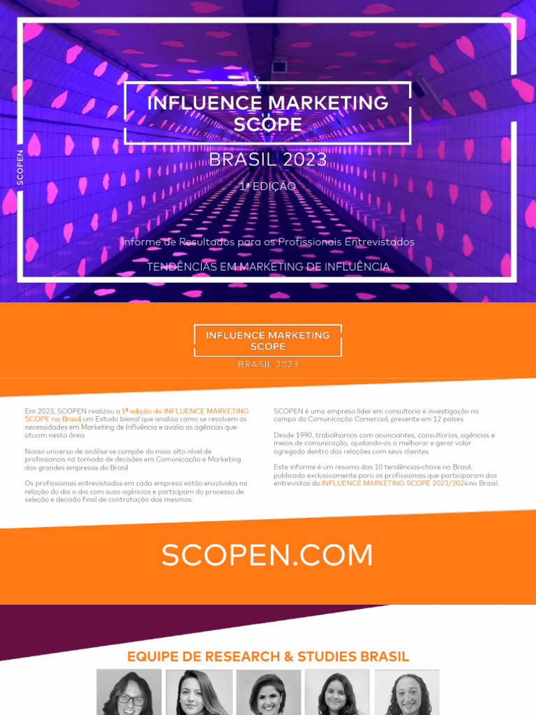 Influence Marketing Scope Brasil 2023 - Informe Executivo | PDF