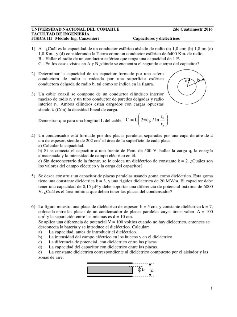 TP3 - Módulo Canzonieri 2C 2016 | PDF | Condensador | Dieléctrico