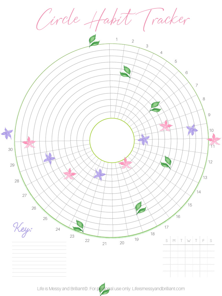 Circle Tracker Bullet Journal PDF Printable | PDF