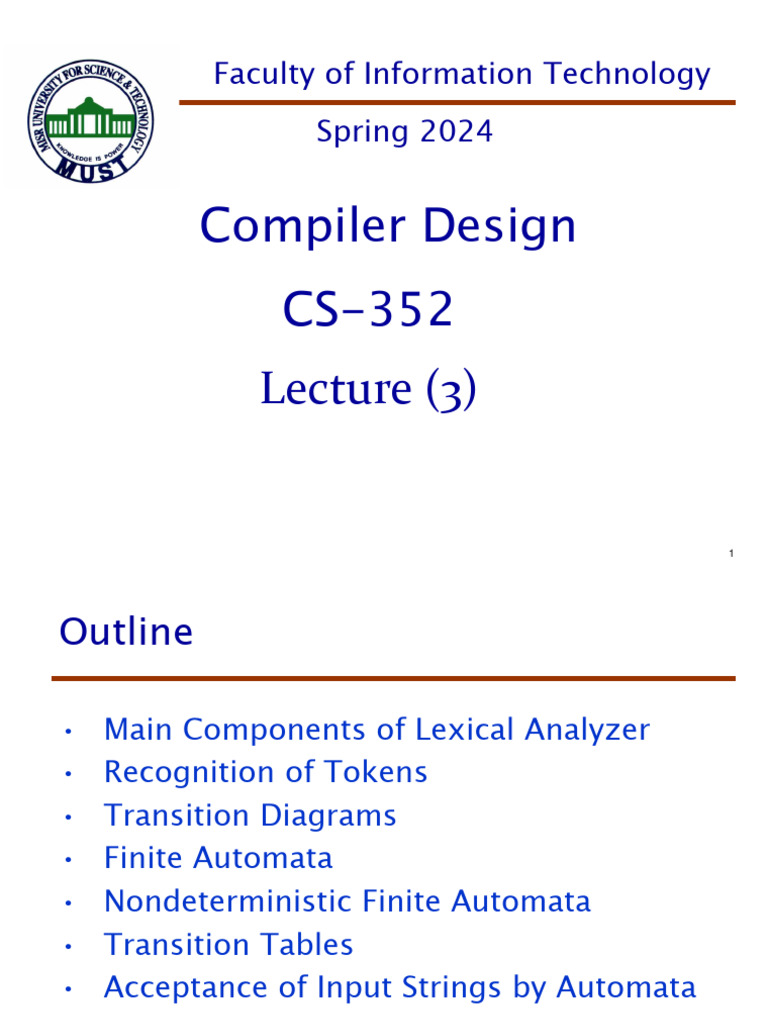 Compiler Design: Lexical Analysis & Automata | PDF | Computing | Formalism (Deductive)