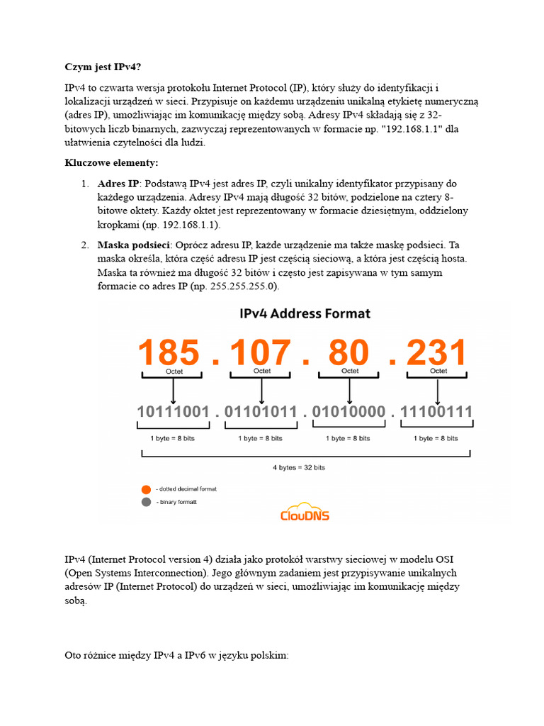 Czym Jest IPv4 | PDF