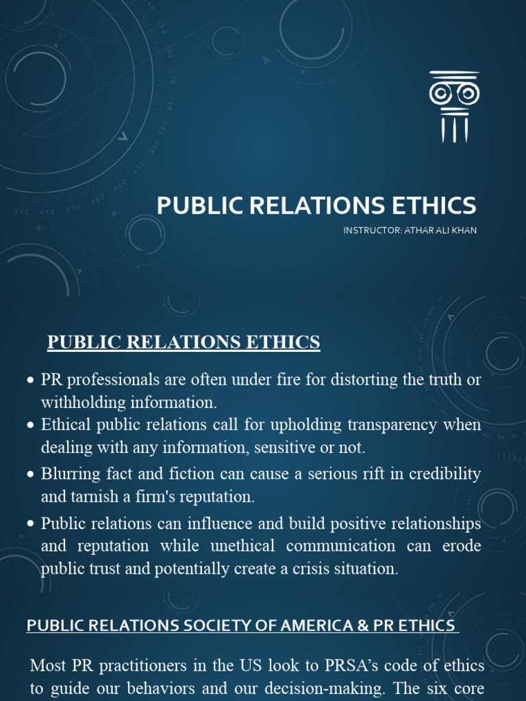 Public Relations Ethics | PDF | Credibility | Communication