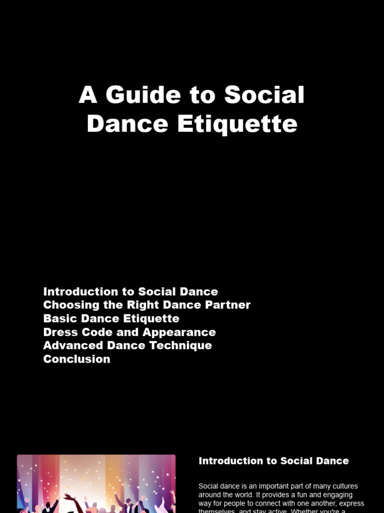 Social Dance Etiquette Guide | PDF | Dances | Etiquette