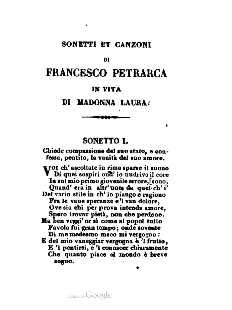 Petrarca Sonetti | PDF