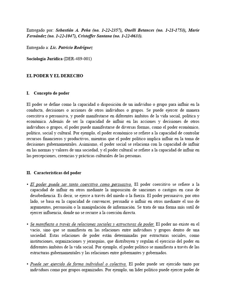 El poder | PDF | Poder (social y político) | Democracia