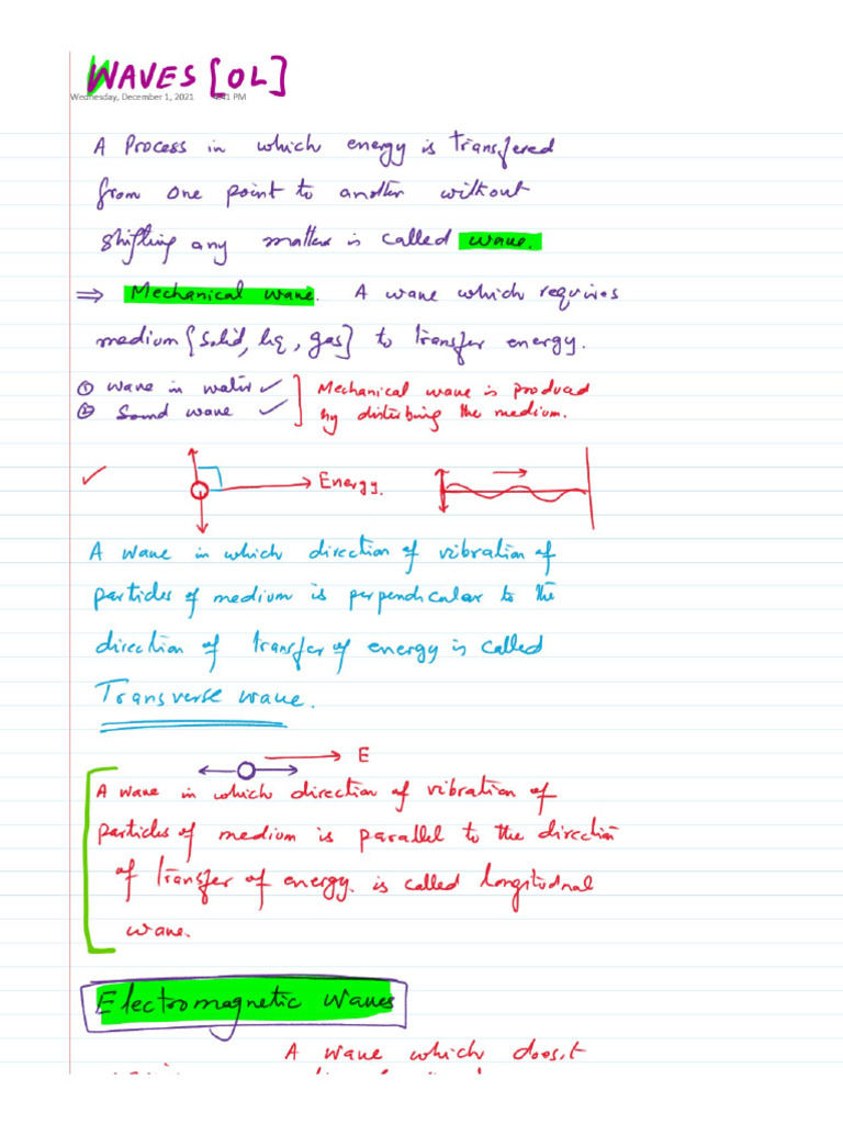 Waves o Level Notes | PDF