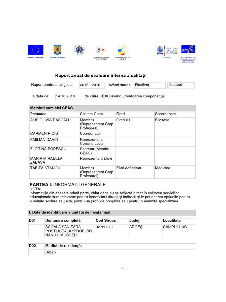 5dsruwdqxdoghhydoxduhlqwhuqădfdolwăġll: Membrii Comisiei CEAC | PDF | Science & Mathematics