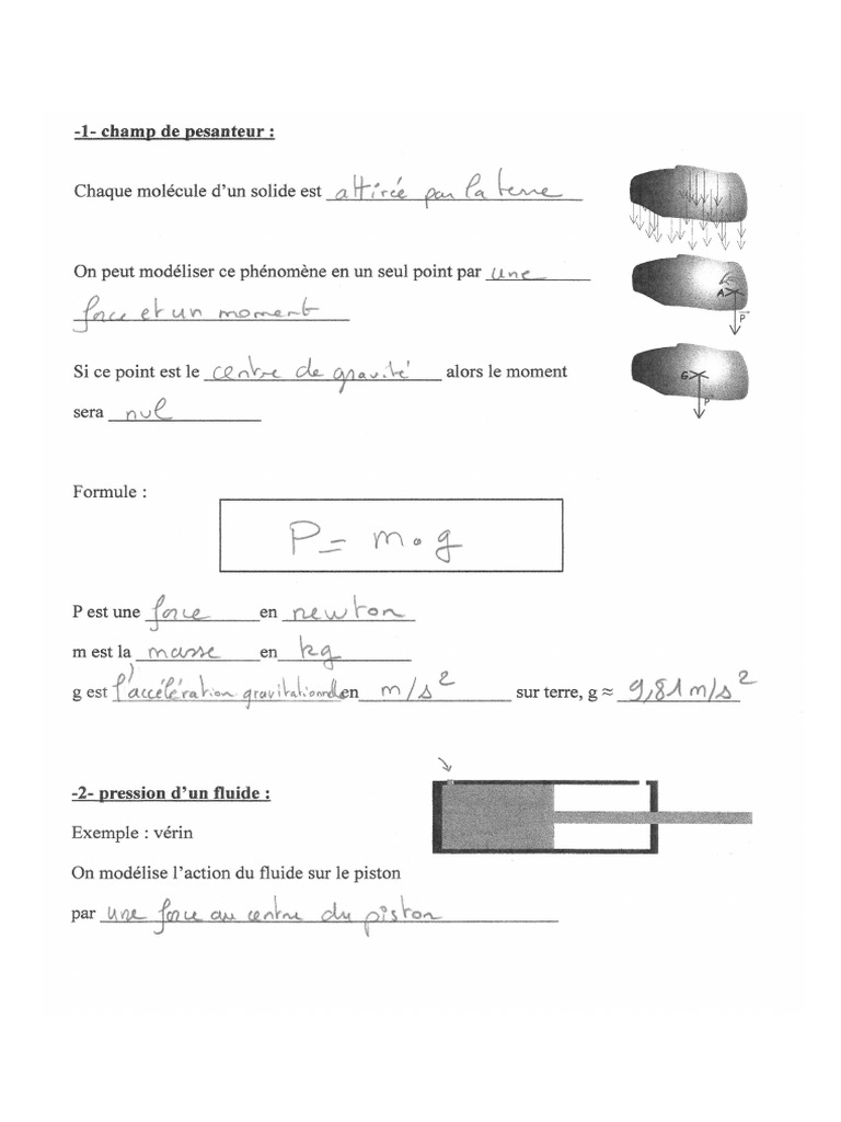 Action Méca Cours Et Exo Correction | PDF Action Méca Cours Et Exo Correction | PDF