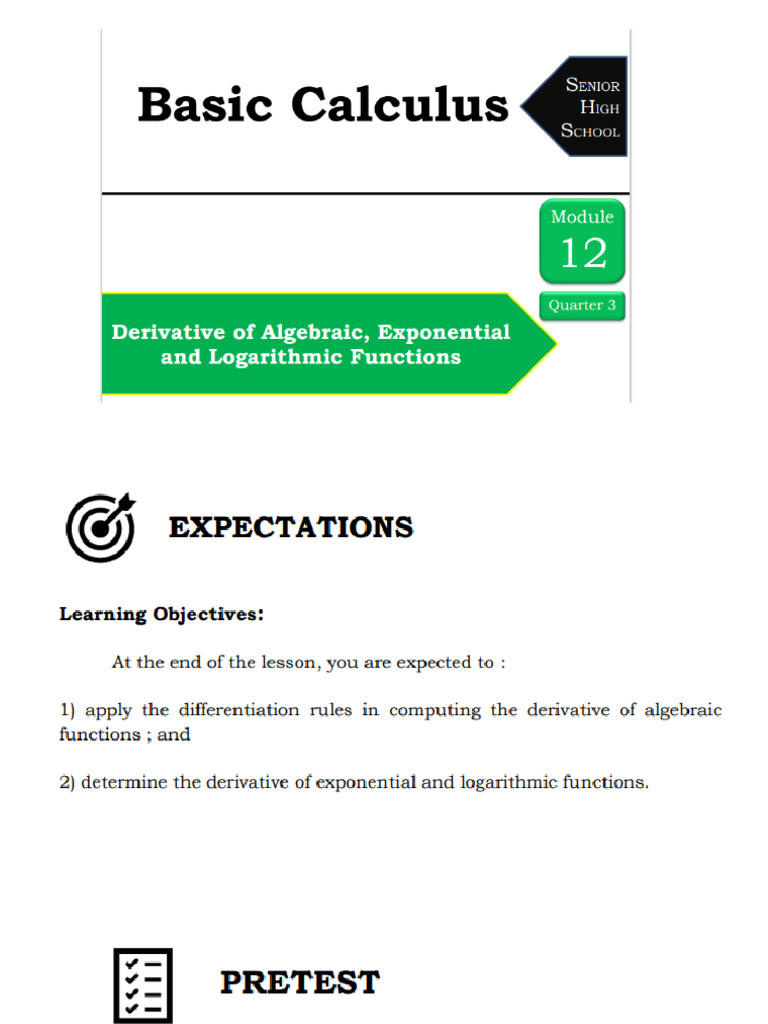 Differentiation Rules Module | PDF