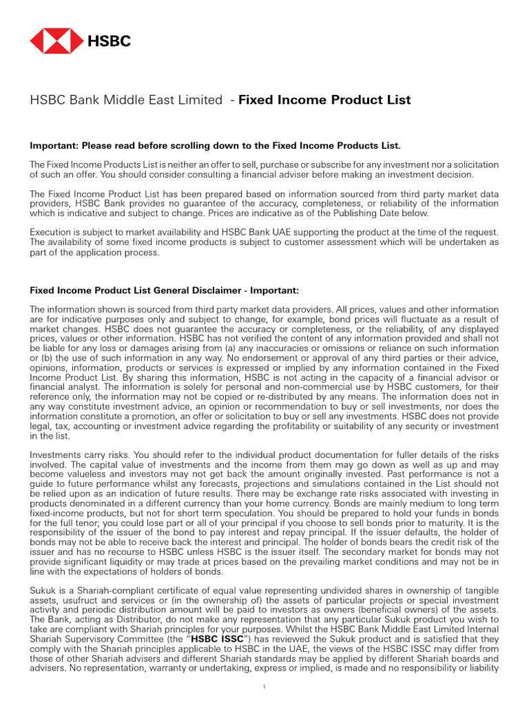 Fixed Income Product List en | PDF | Bonds (Finance) | Investing