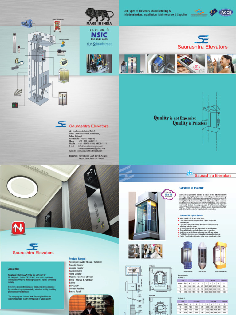 Saurashtra Elevators Brocher | PDF
