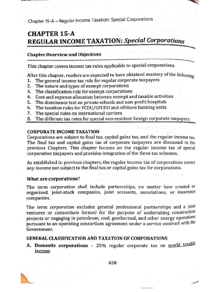 TAXATION-CHAPTER-15 | PDF