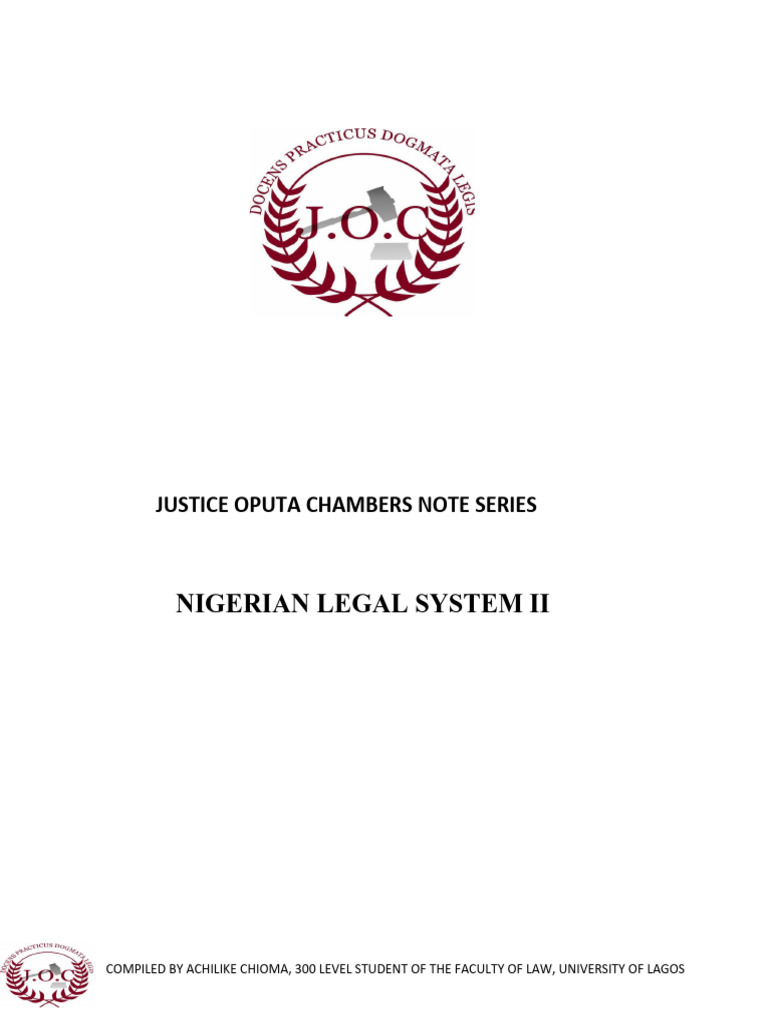 Legal System Oputa Note Series | PDF | Appellate Court | Appeal