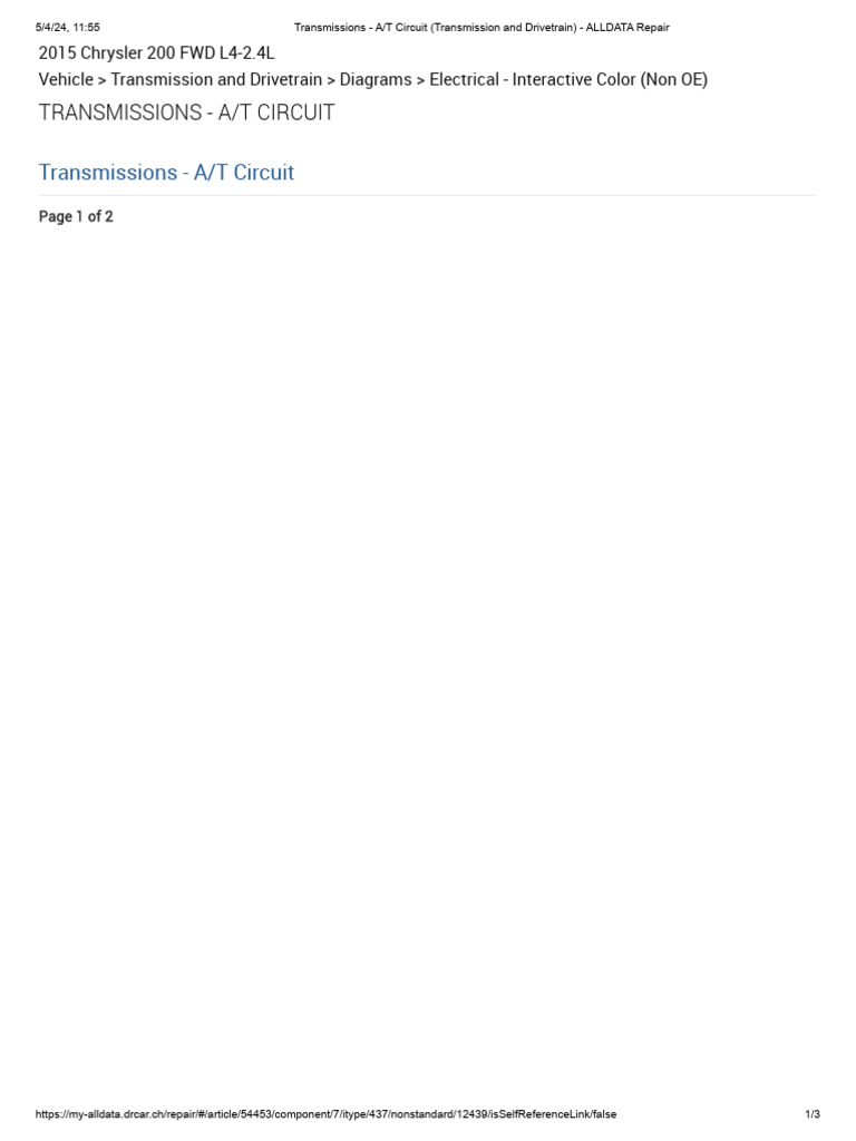 Transmissions - A - T Circuit (Transmission and Drivetrain) - ALLDATA Repair | PDF | Clutch ...