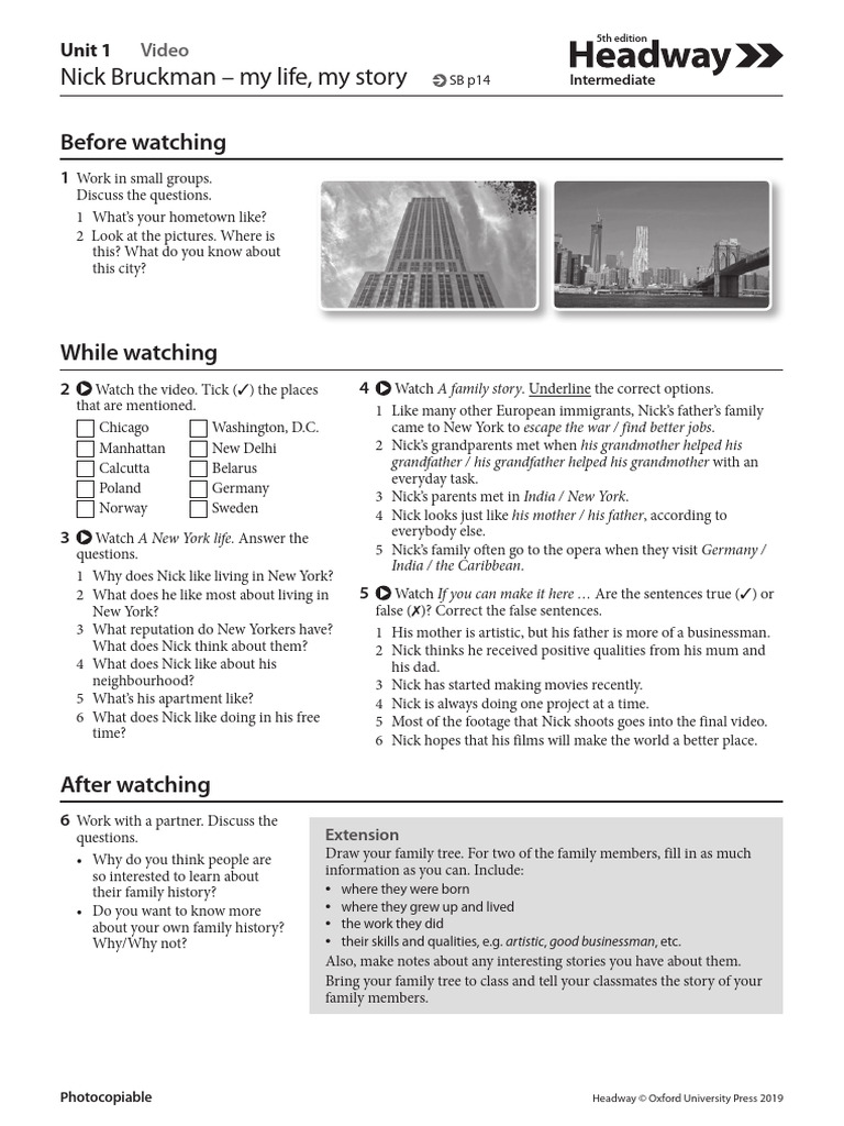 Worksheet Unit 1 | PDF