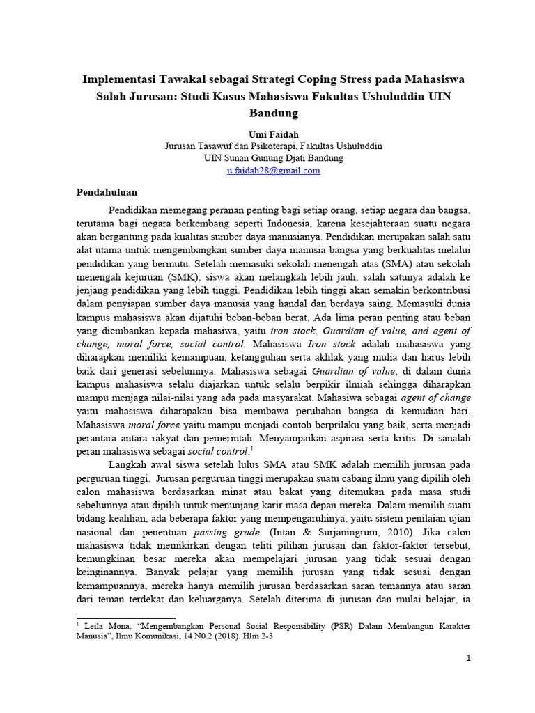 Artikel Pkti Uts (Umi Faidah) Revisi | PDF | Karier & Perkembangan | Pengembangan Diri