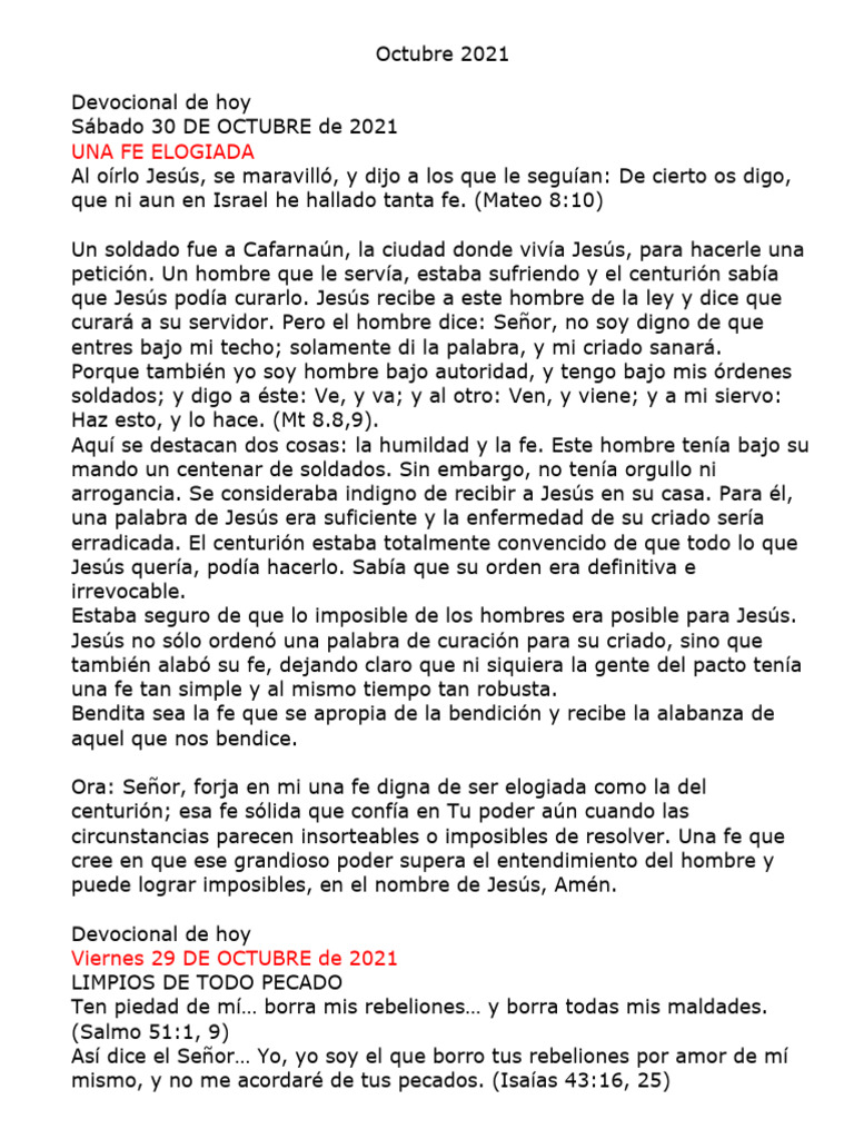 Fe Elogiada y Reflexiones Devocionales | PDF | Pecado | Amor