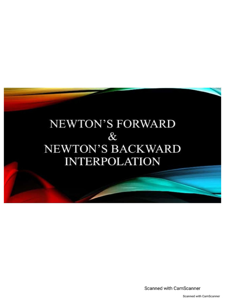 Newton's Forward and Backward Interpolation Formale - pdf283 | PDF