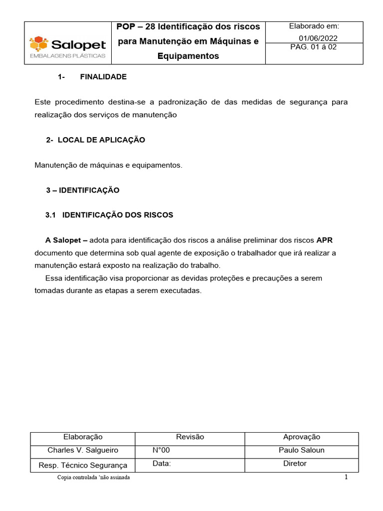 POP 28 Manutenção | PDF