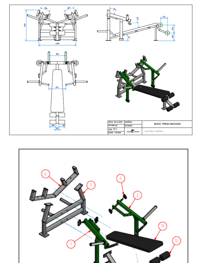 Banco de Press de Pecho Declinado | PDF
