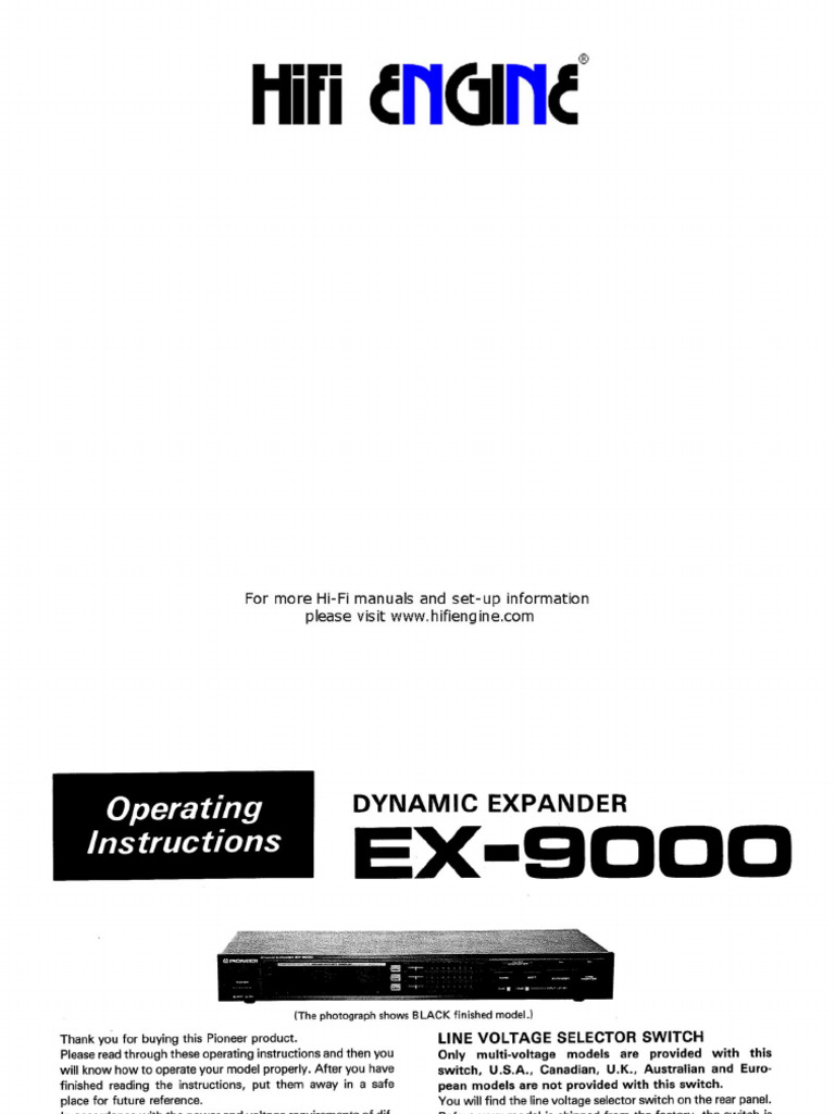 Hfe Pioneer Ex-9000 | PDF