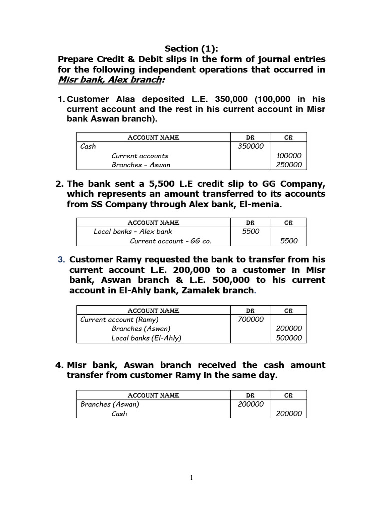 section 1 | PDF | Transaction Account | Banks
