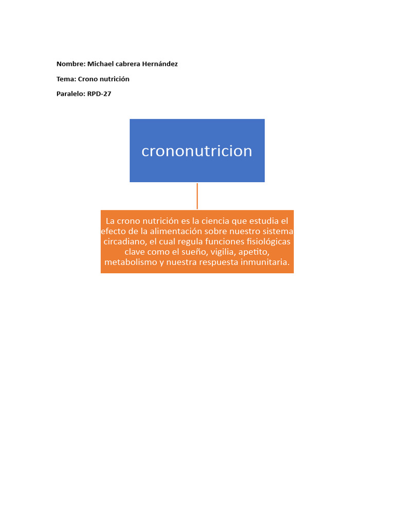 crononutricion | PDF | Nutrición | Dieta y nutrición