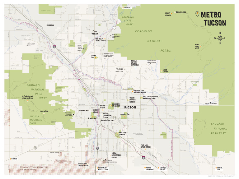 Visit Tucson 2023 Metro Tucson Map | PDF