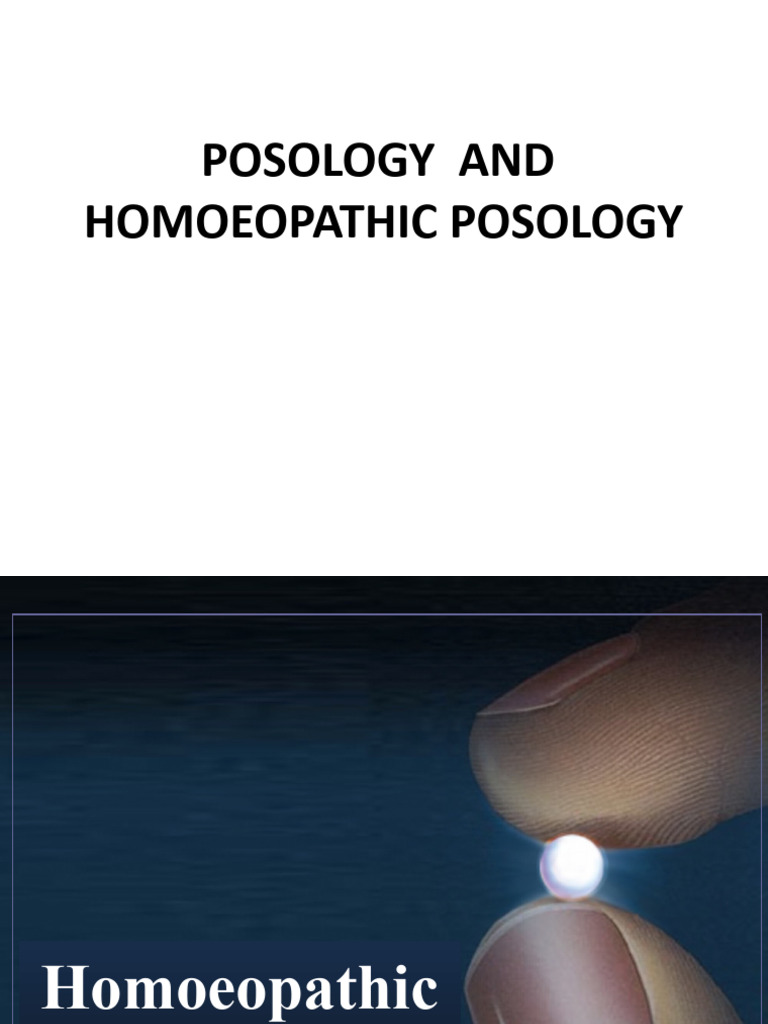 Posology | PDF | Homeopathy | Dose (Biochemistry)
