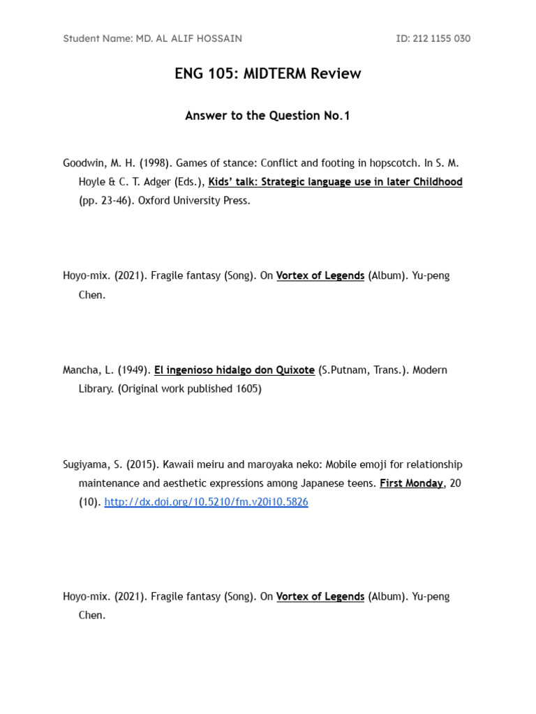 ENG 105 _ MIDTERM Review | PDF | Berlin Wall