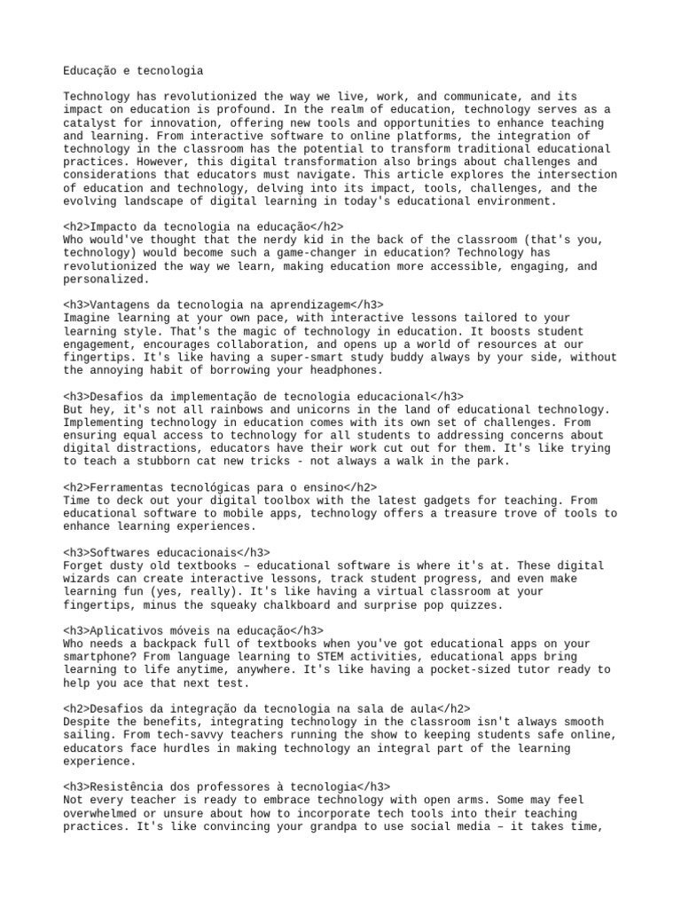 Tinywow Article Generator 53443807 | PDF | Educational Technology | Behavior Modification